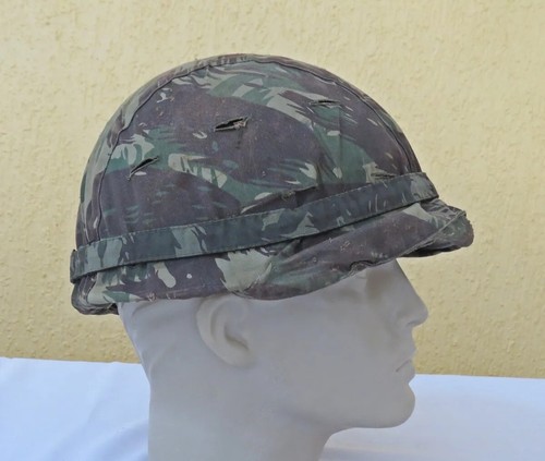 M1 Helmet brazilian army w/ liner and cover 80's | eBay