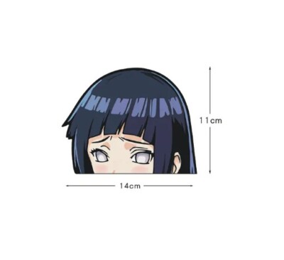 Hinata Chibi Peeker Lewd Anime 4 inch Sticker JDM Vinyl bumper sticker ...