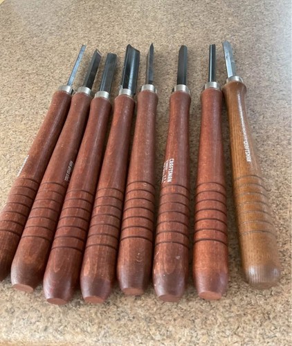 Vintage Craftsman Wood Turning Lathe Knive Chisel Set of Eight | eBay