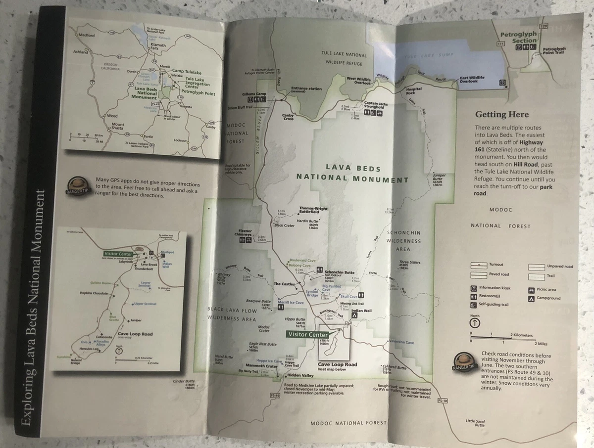 Lava Beds National Monument Map