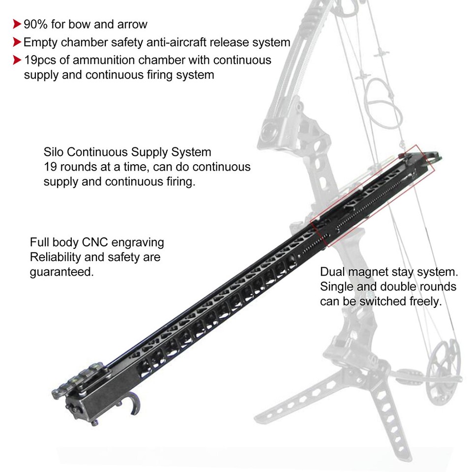 Archery Rapid Bow Shooter Steel Ball Launcher 20-70lbs Compound Recurve ...