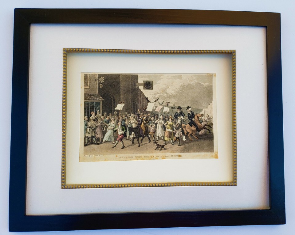 THOMAS ROWLANDSON Original Antique ETCHING w/ Hand Coloring 1812 DR ...