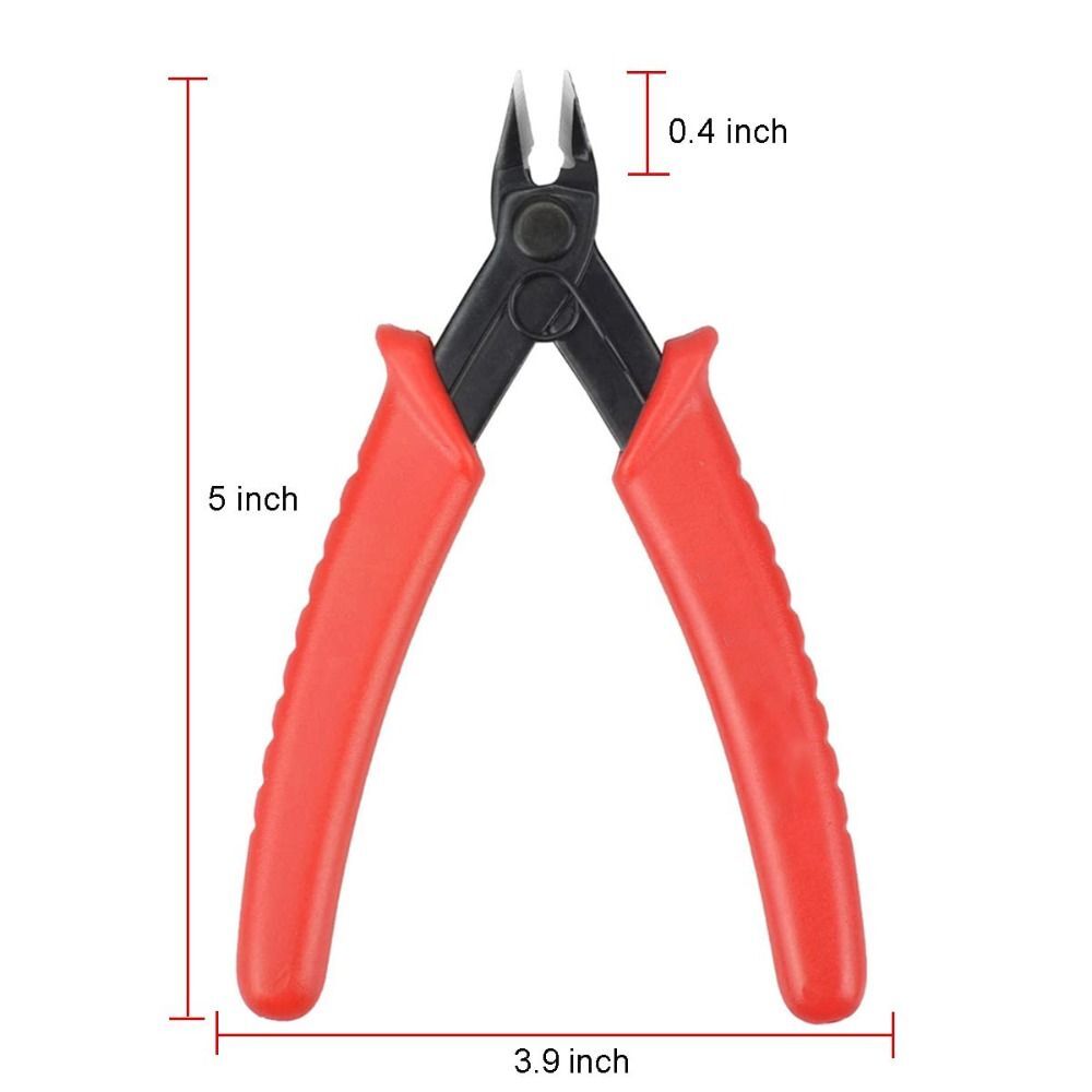 2 Pcs Carbon Steel Flush Cutter Red Wiring Tools Copper Zip Ties | eBay