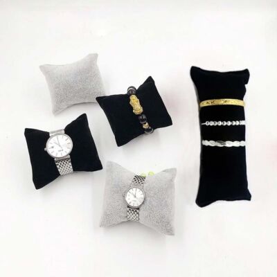 Velvet/Linen Bracelet Watch Display Pillows Wristwatch Holder Cushion ...