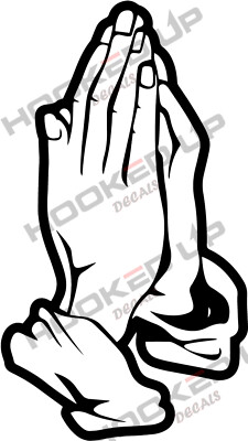 Praying Hands Vinyl Transfer Decal | eBay