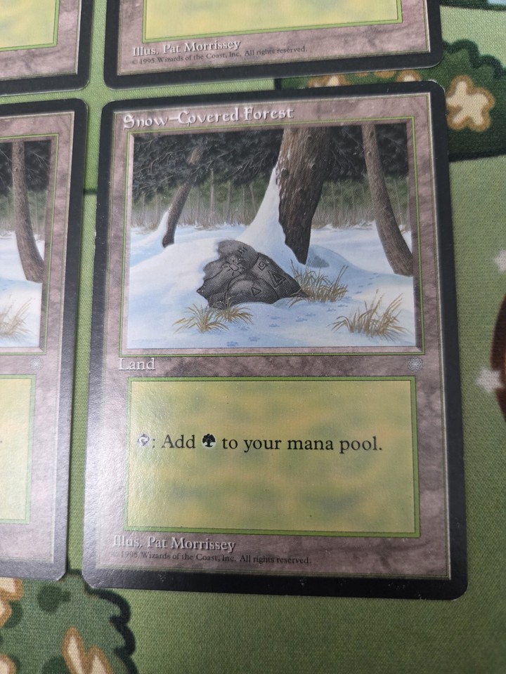 Snow-Covered Forest Lot 4x LP Ice Age EDH Cube Budget Staples | eBay