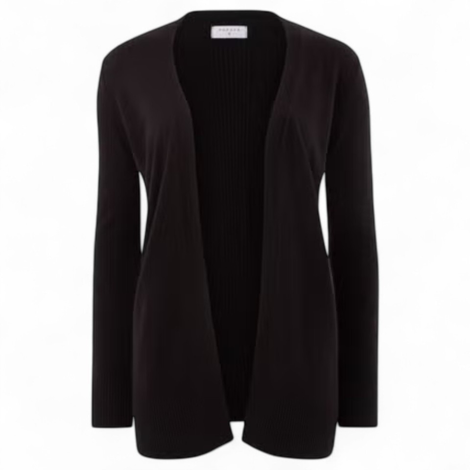 Ladies Longline Cardigan Open Edge to Edge Soft EX STORE Knitted Top ...