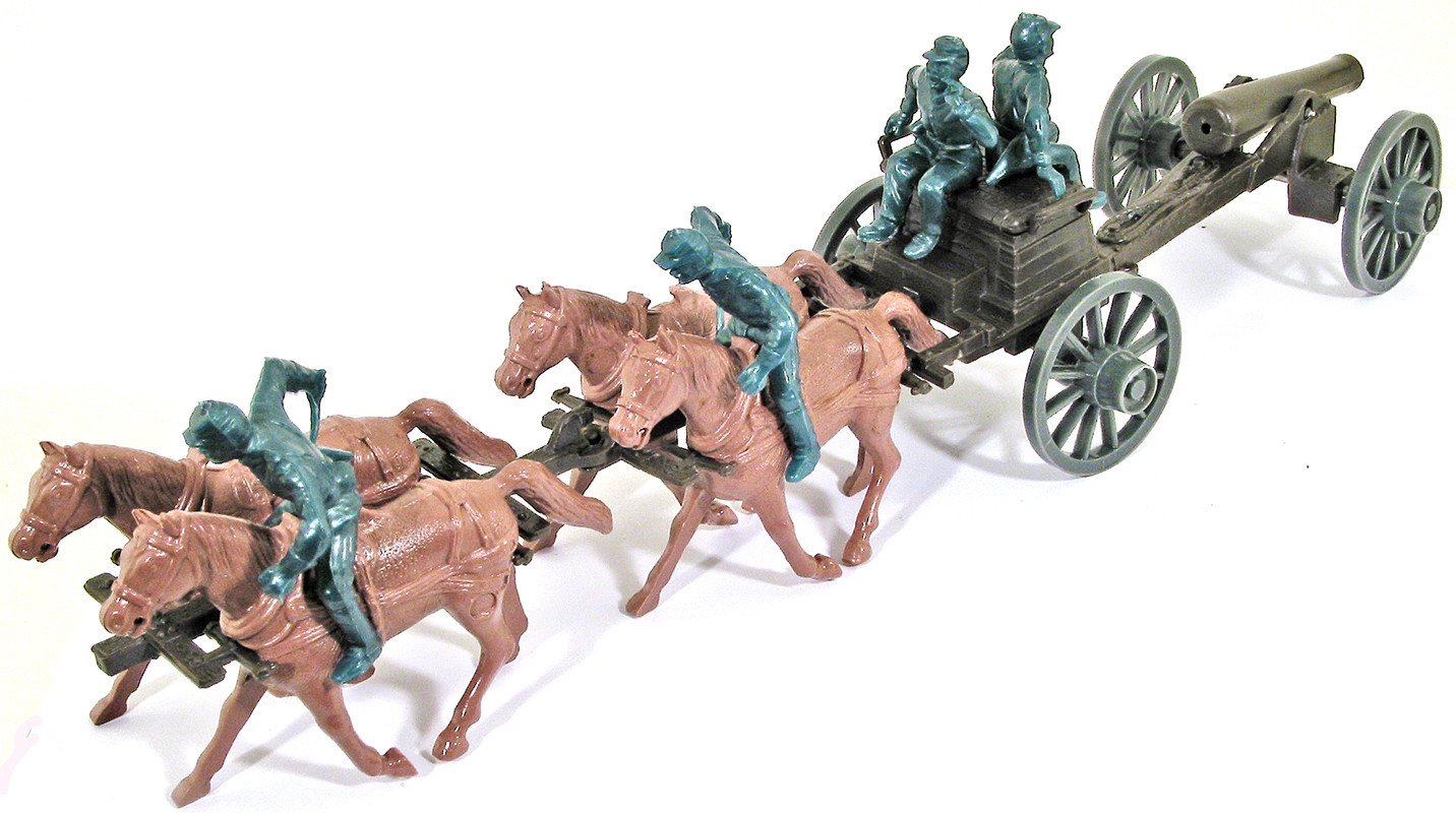 Marx Recast - 54mm Civil War Union Caisson Set - unpainted plastic ...