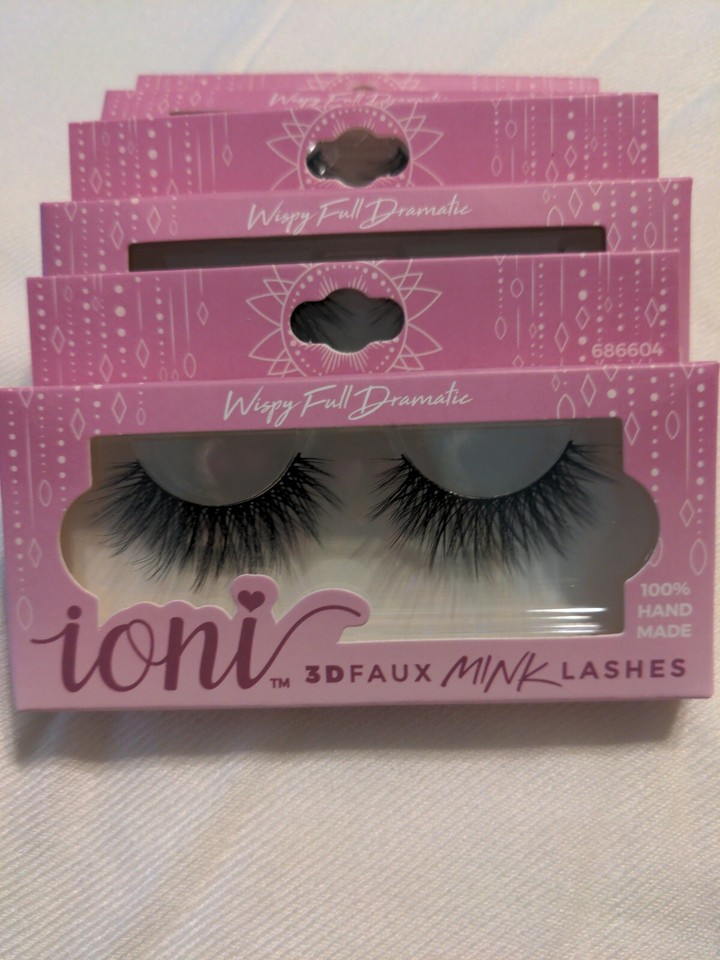 3 packs Ioni "Wispy Full Dramatic Eyelashes 3D Faux Mink Lashes | eBay