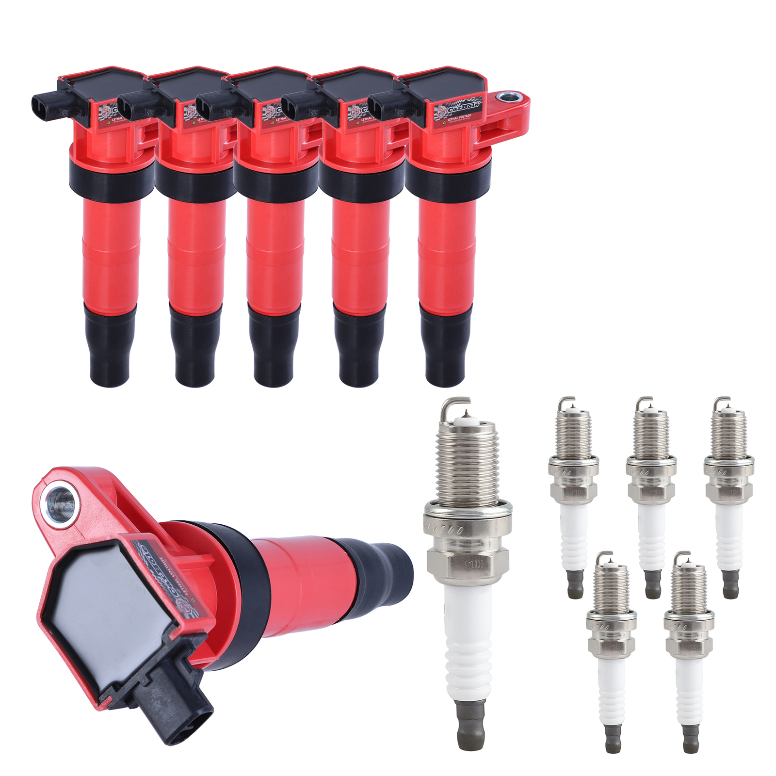 Set of 6 Ignition Coil &Spark Plug for 06-14 Kia Sedona Sorento 3.8L ...