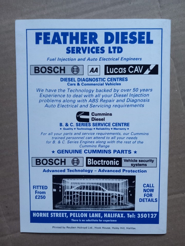 Halifax RUFC v Duke of Wellington's Regiment - Rugby Union programme ...