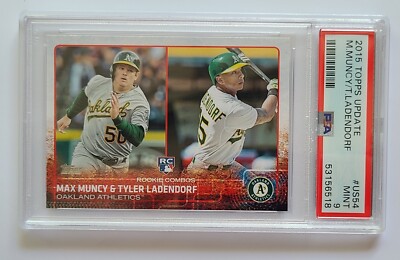 Max Muncy 2015 Topps Update RC Rookie PSA 9 LA Dodgers Tyler Ladendorf ...