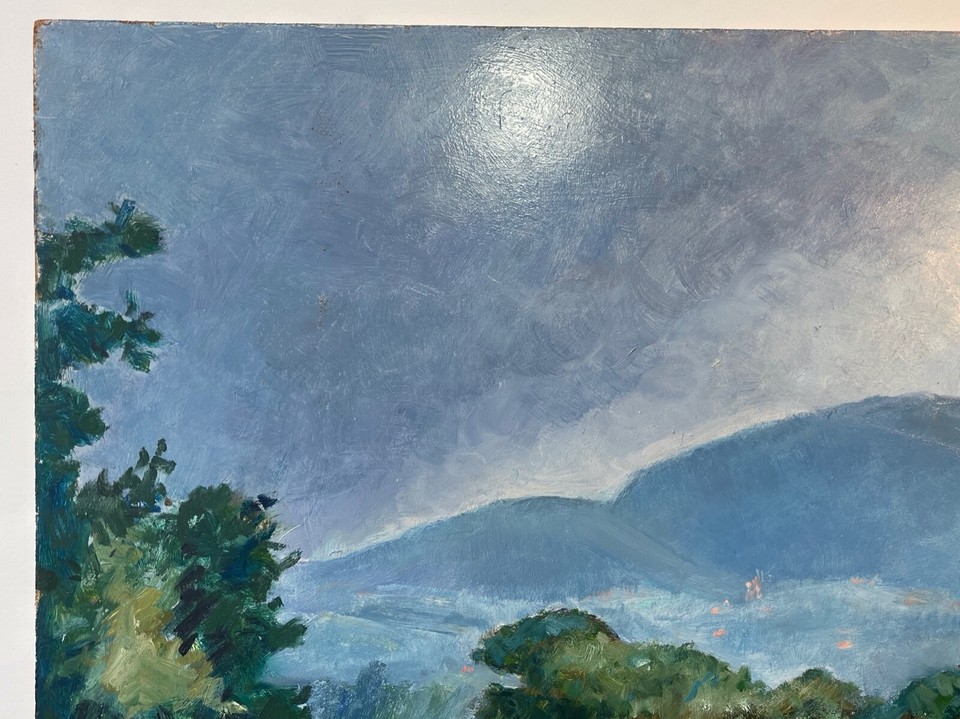 GEORGE GACH Painting Oil on Board 24x18 JANOS HEGY BUDA Hungary | eBay