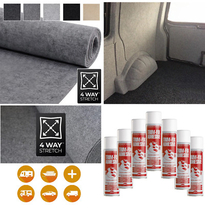 Van Campervan Car Automotive 4 Way Stretch Lining Carpet Spray Glue ...