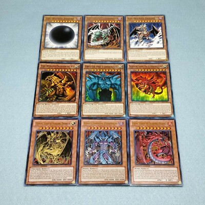 Yu-Gi-Oh! Egyptian God + Sacred Beasts + Wicked God 9 Card Set Slif ...