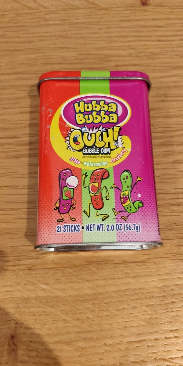 Hubba Bubba Ouch Sour Secret Candy Message Maker Gum 12ct