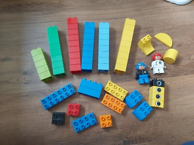 Lego Duplo, Mega Bloks 67 piece bundle, inc 2 figures, construction and ...