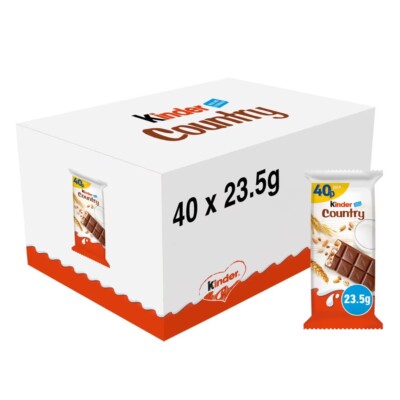 Kinder Country Chocolate Cereal Bar - 40 pack X 23.5g | eBay UK
