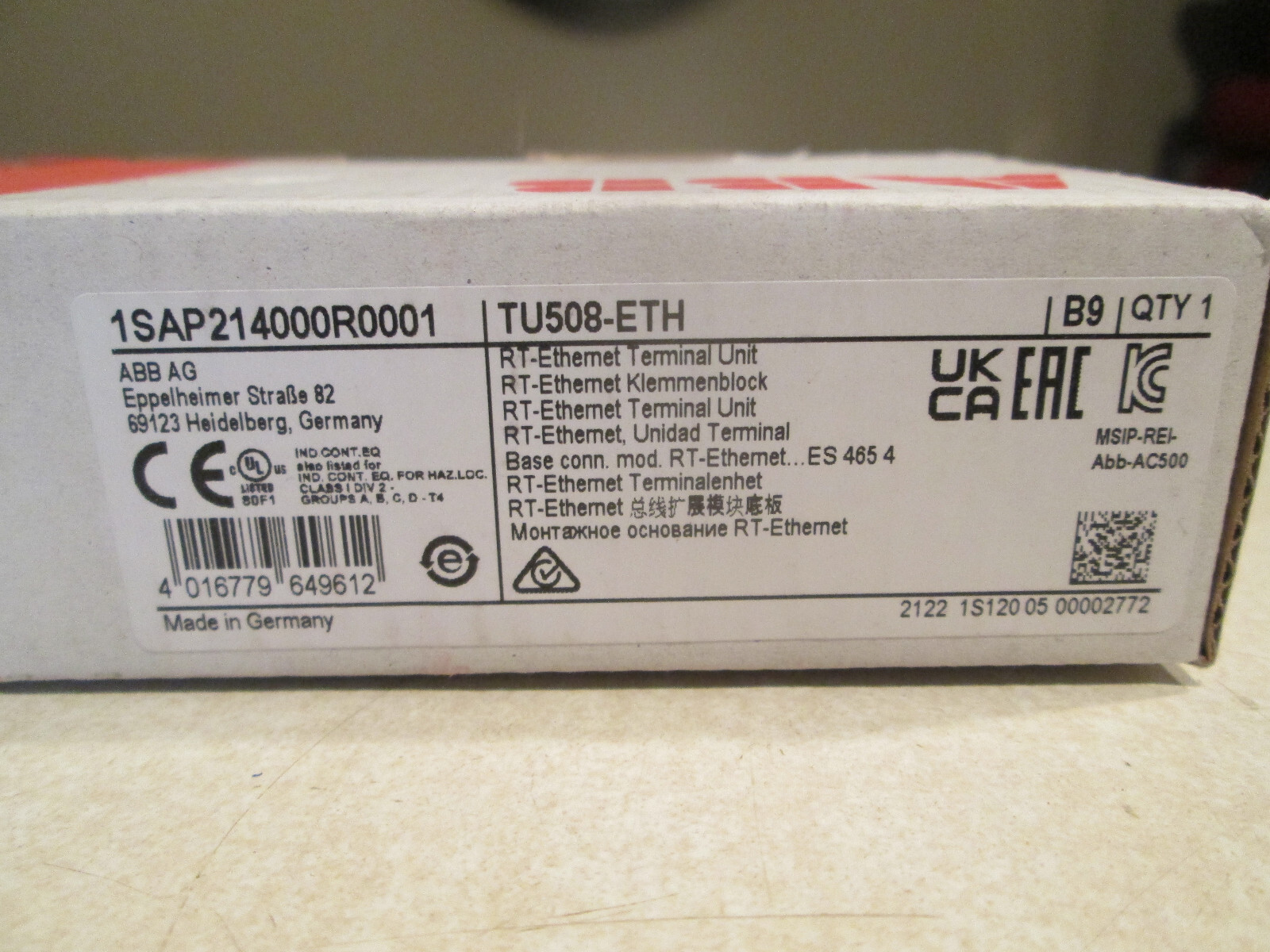 ABB TU508-ETH, 1SAP214000R0001 **NEW** | eBay