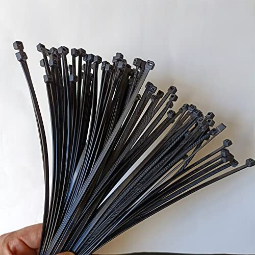 100 Pack Releasable Reusable Zip Ties Nylon Cable Heavy Duty Wire Self ...