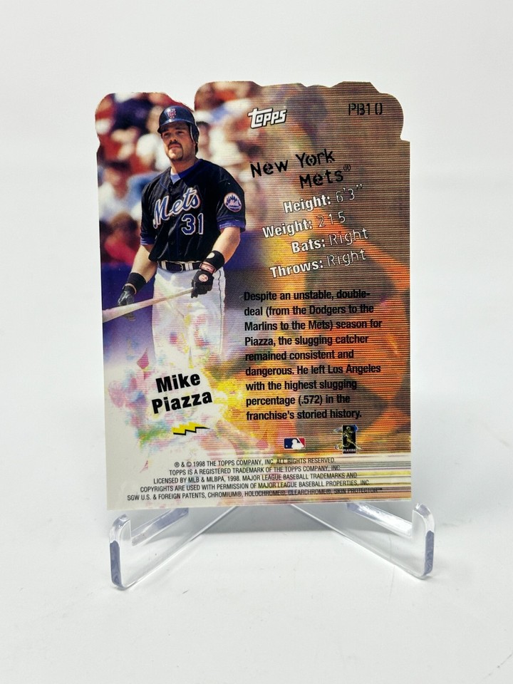 1998 Topps Baseball Mike Piazza Power Brokers Die-Cut Card #PB10 | eBay