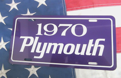 Purple 1970 Plymouth license plate car tag 70 Cuda Duster GTX Barracuda ...