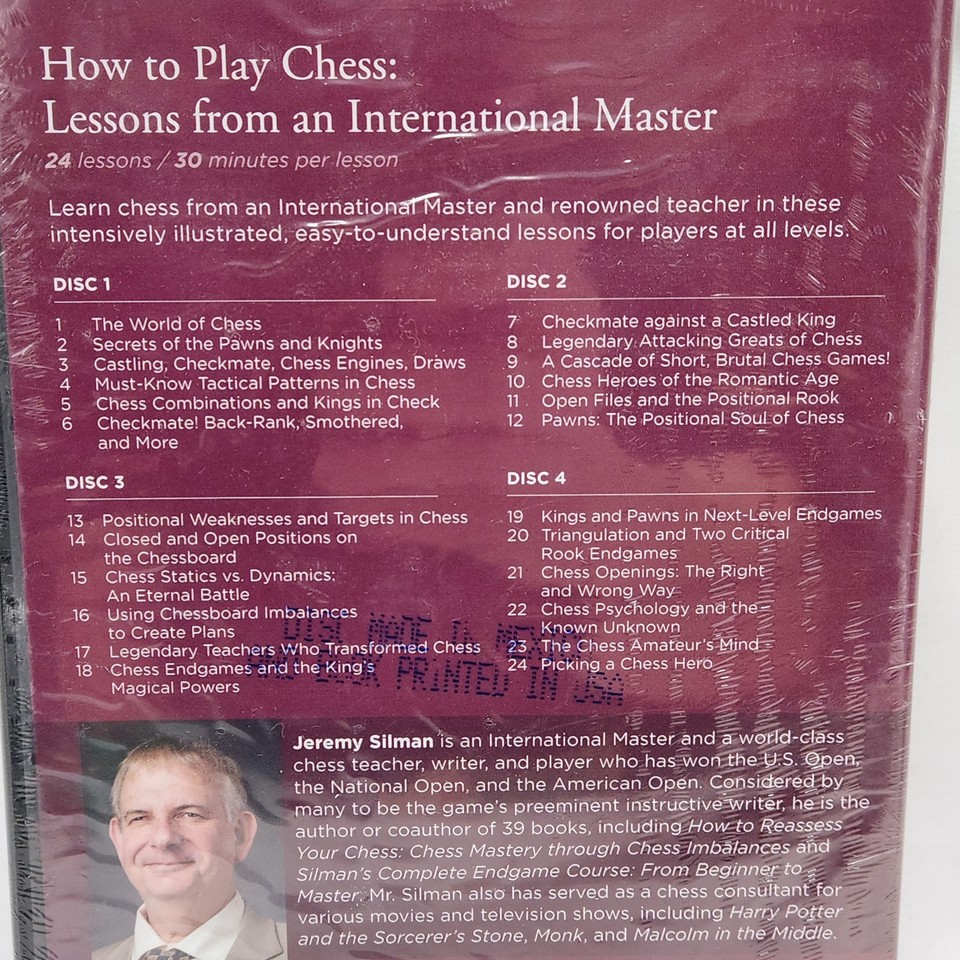 How to Play Chess: Lessons From An International Master Book & DVD Set ...