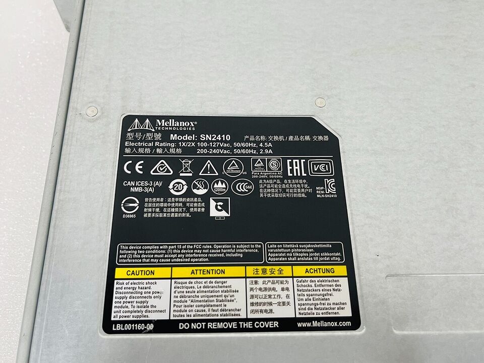 Mellanox SN2410 MSN2410-CB2RC 48x 10G/25G & 8x 100G ONIE Ethernet ...