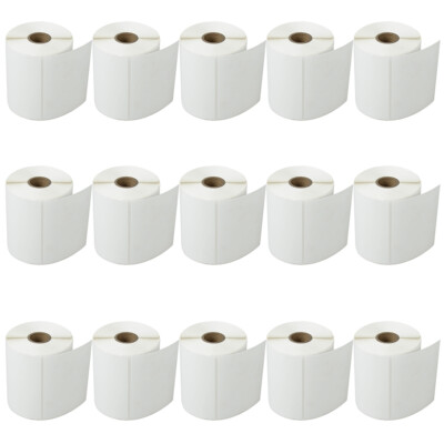 15 ROLLS 4X3 Direct Thermal 500 Labels/Roll 4"X3" For Zebra ZP GX ...