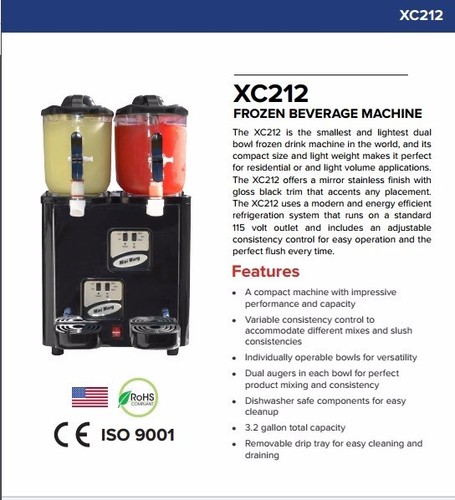 Mini Marg 2 Bowl - New Margarita Slush Frozen Drink Machine - Donper ...