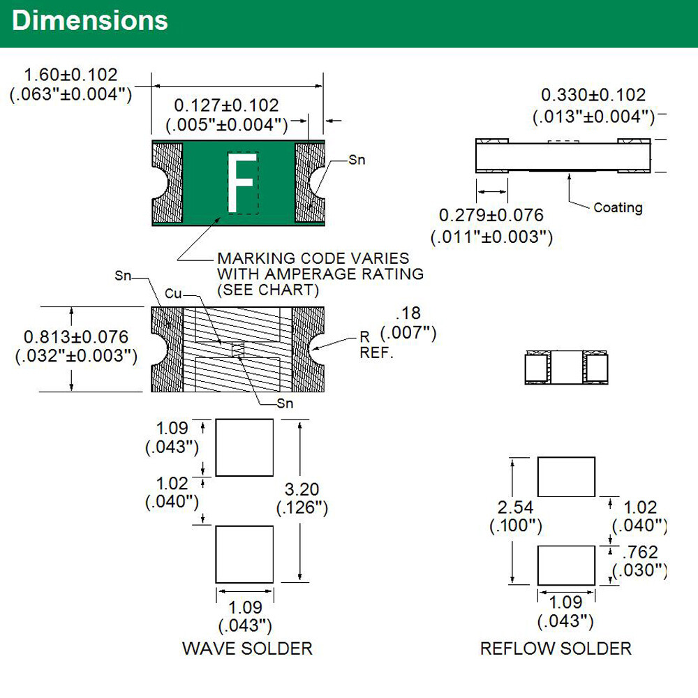10Pcs Littelfuse SMD SMT 0603 Fast Acting Fuse 0.375A 375mA 32V 0467. ...