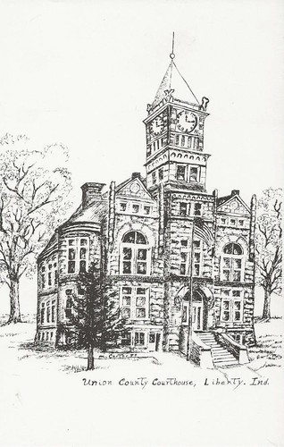 A "Union County Court House" In Liberty, IN Signed by Carter UDB ...