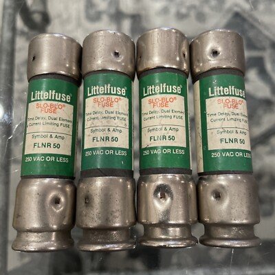 (4) Littelfuse FLNR 50 Slo-Blo Dual Element Time Delay Fuse 250V 50A | eBay