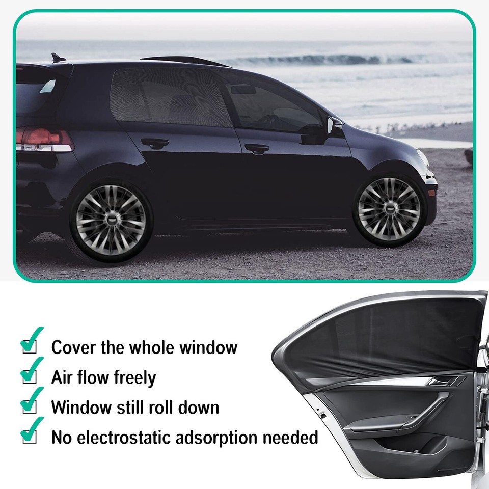 4PCS For Ford SUV Side Window Sun Shade Covers - Mesh UV Protection ...