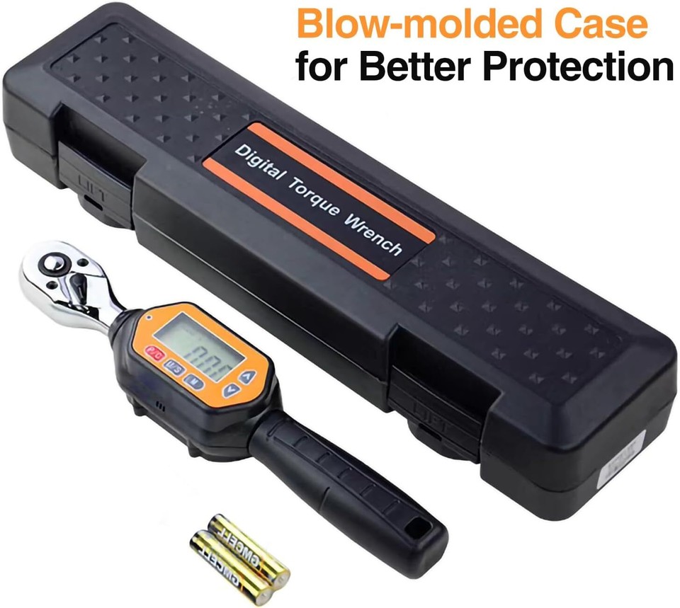 10-200Nm Digital Torque Wrench Ratchet 1/4" 3/8" 1/2" Torque Electronic ...