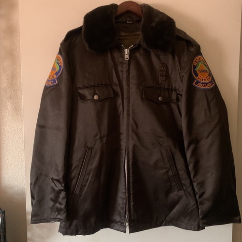 Vintage Tufnyl by Blauer Brown Florida Highway Patrol Coat Bomber ...