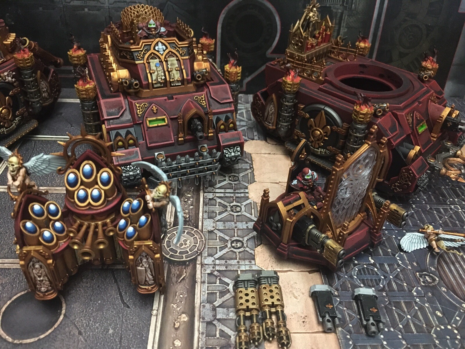 2x Immolator 2x Exorcist Tanks Sisters Battle painted Commission ...