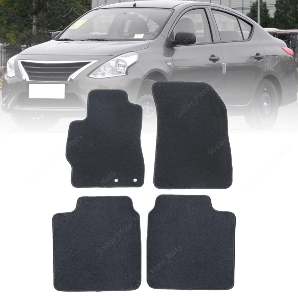 For 2012-2019 Nissan Versa Front & Rear Floor Mats Carpet Waterproof ...