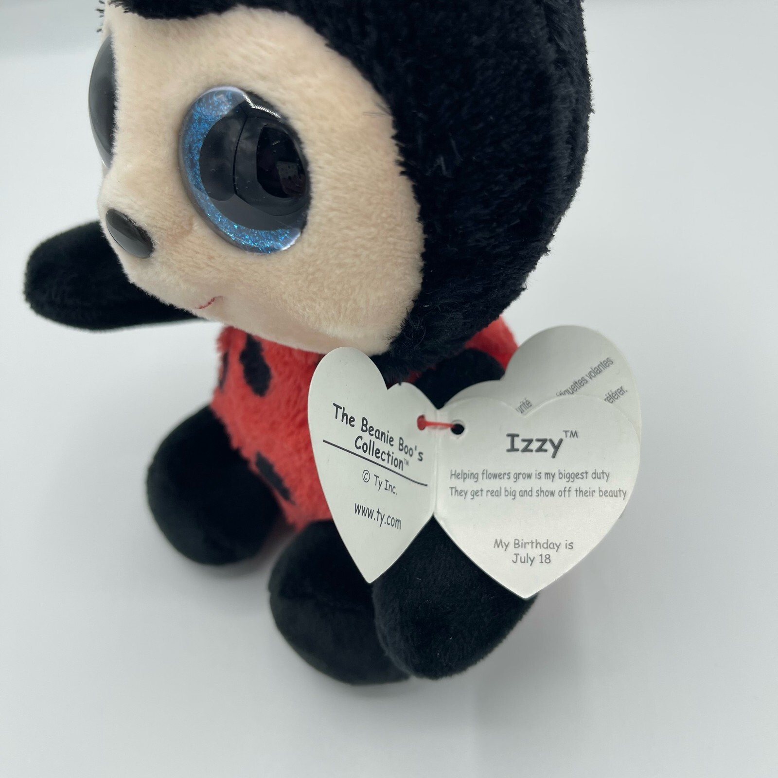 Ty Beanie Boos IZZY the 6" Ladybug Plush Toy NEW with TAGS 2017 Retired ...