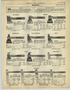 1928 PAPER AD Zenith Brand Axe Axes Hatchet Vulcan Northern King Kelly ...