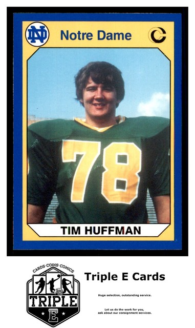 1990 Collegiate Collection University of Notre Dame - #82 Tim Huffman ...