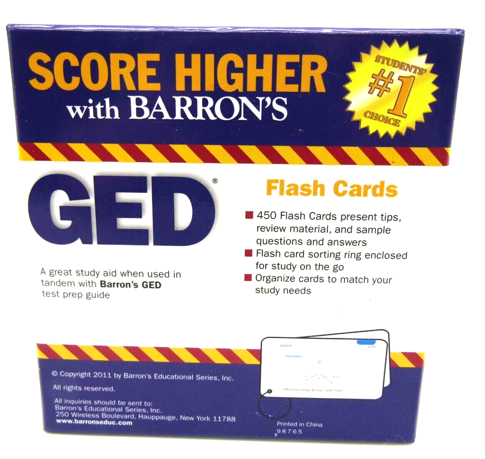 Barron's GED Flash Cards - Cards By Battles, Kelly A. - Excellent ...