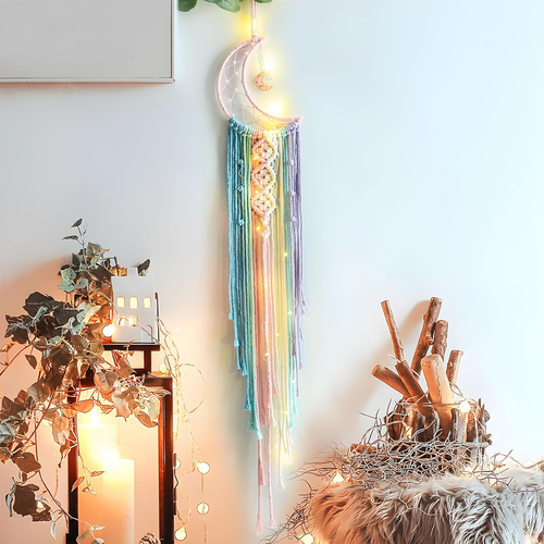 Wall Decor Moon Macrame, Boho Room Decor, Teen Girls Room Decor, Gifts ...