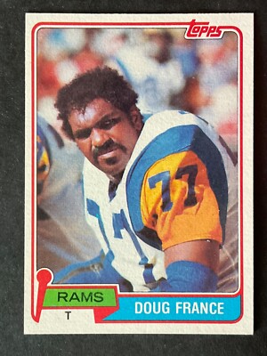 Doug France 1981 Topps Rookie Football Card #466 Los Angeles Rams ...