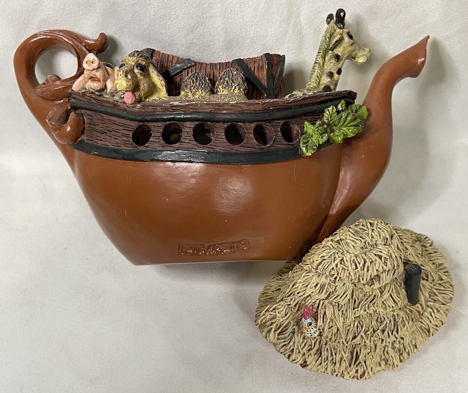 Pete Apsit Miniature Tea Noah's Ark Holy Herd Ark Teapot Read ...