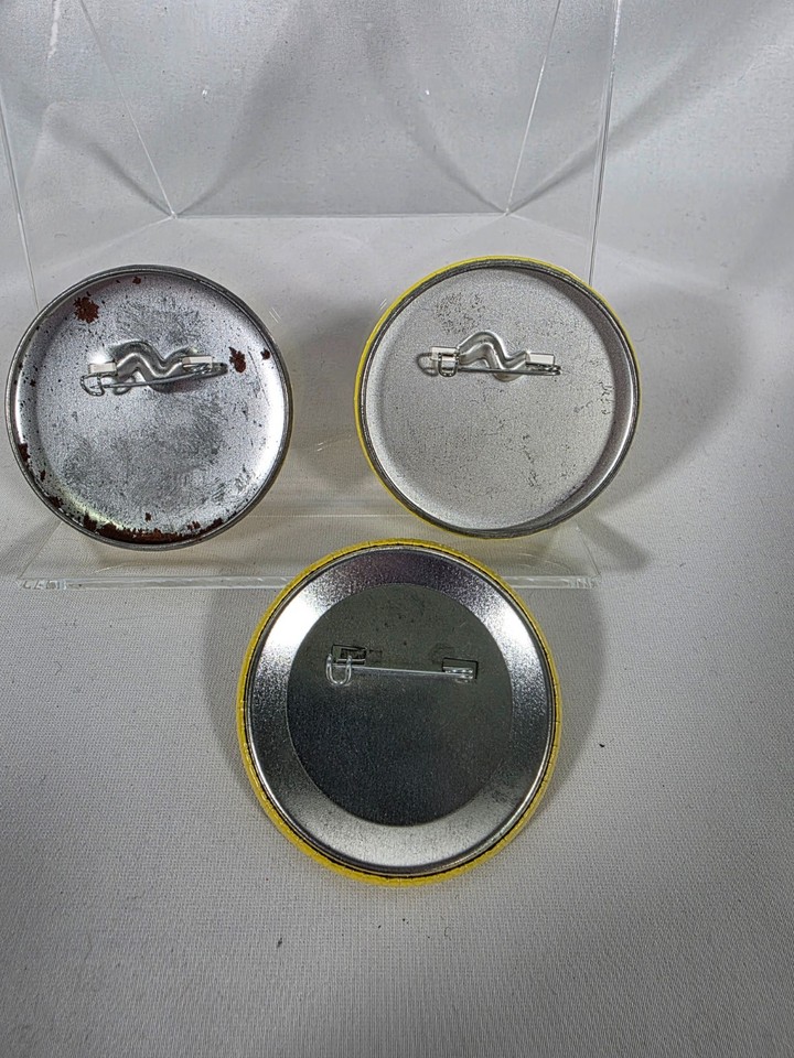 Set of 3 Smiley Face Buttons - Vintage - Emoji - Happy & Sad Faces Wal ...