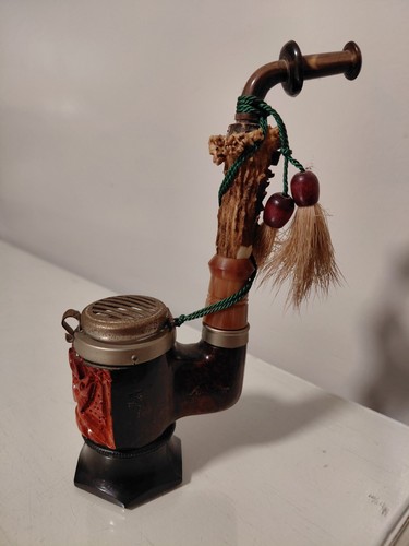 Vintage Allwetter Smoking Pipe Western Germany Carved Deer Stag | eBay