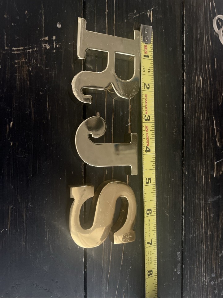 Vintage Solid Brass Letter J R S Paperweight Classic Font Art Deco 2x2 ...