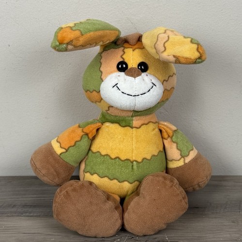 Gund THREADS Bunny RAGS Rabbit Plush Patchwork Everland 14” Stuffed ...