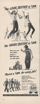 1950 Lee Work Clothes Overalls Dungaree's Jeans Look Better Vintage ...